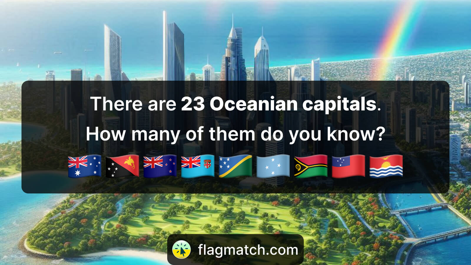 Guess the capitals of Oceanian countries - Flag Match