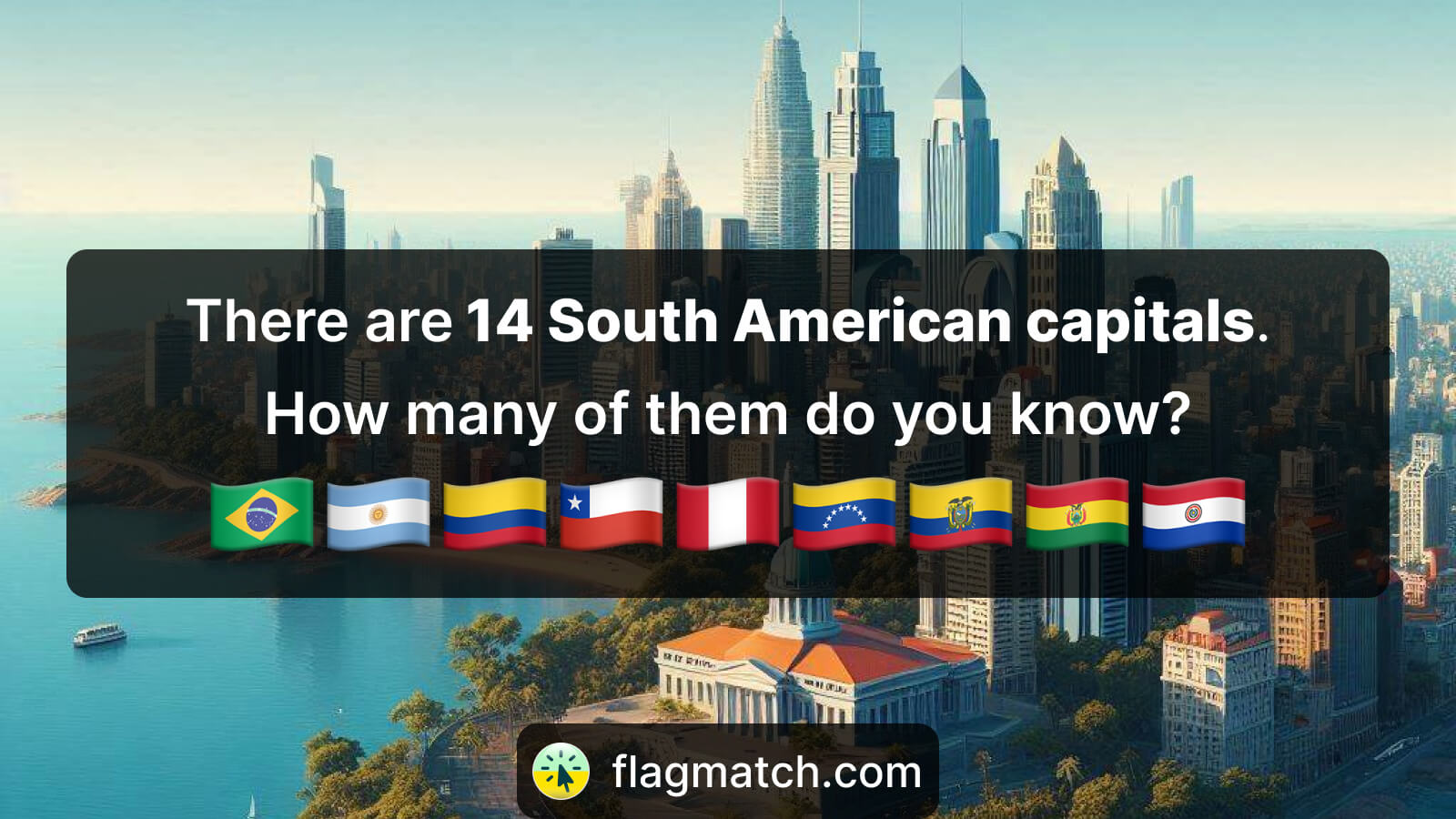 Guess the capitals of South American countries - Flag Match